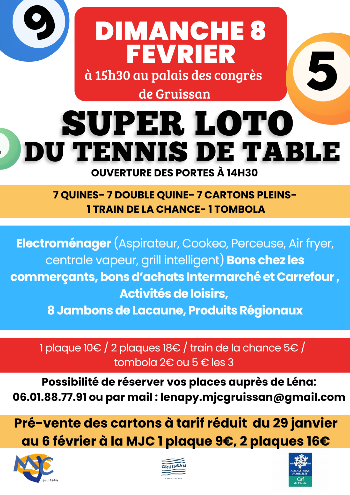 Super loto du tennis de table – MJC Gruissan